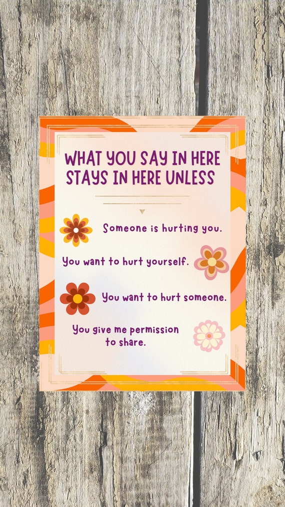 Confidentiality Digital Download Office Sign Groovy - Etsy