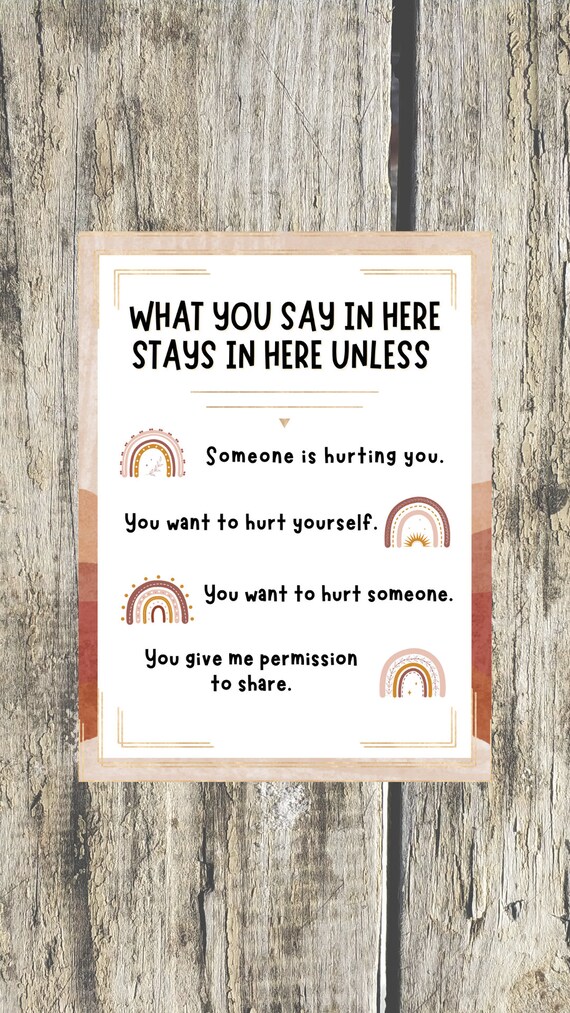 Confidentiality Boho Rainbows Digital Download Printable - Etsy