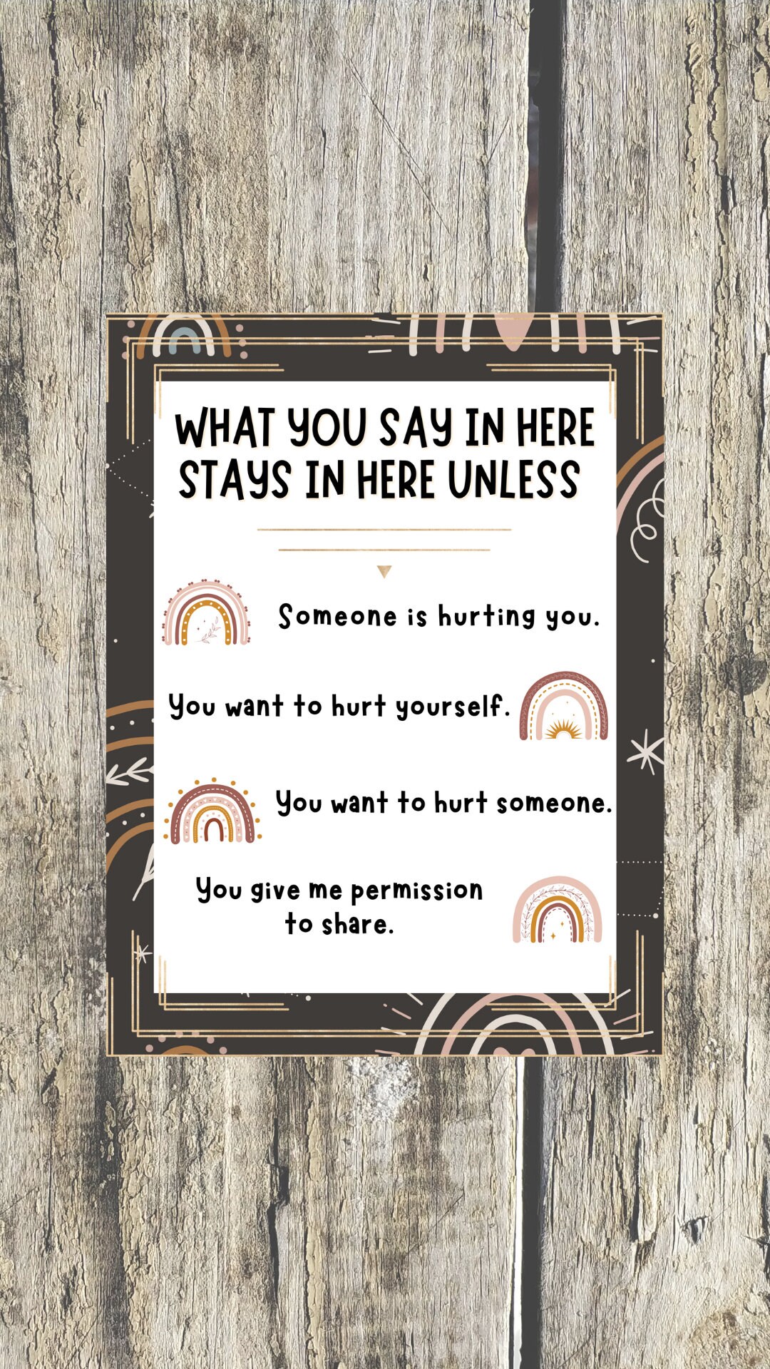 Confidentiality Rainbow Digital Download, Printable Office Décor - Etsy