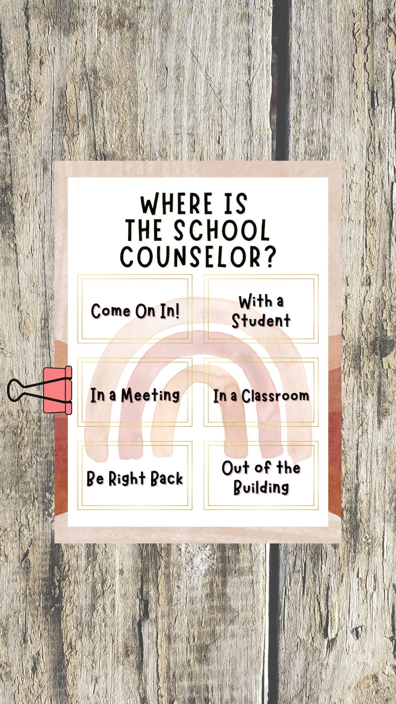 Where is the School Counselor Boho Door Sign, School Counselor Décor - Etsy
