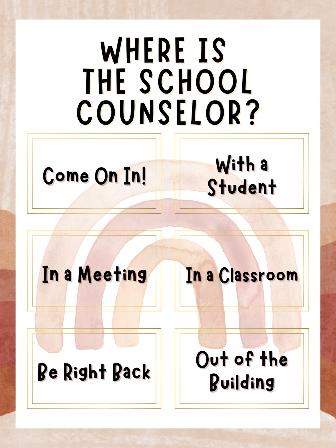 Where is the School Counselor Boho Door Sign, School Counselor Décor - Etsy