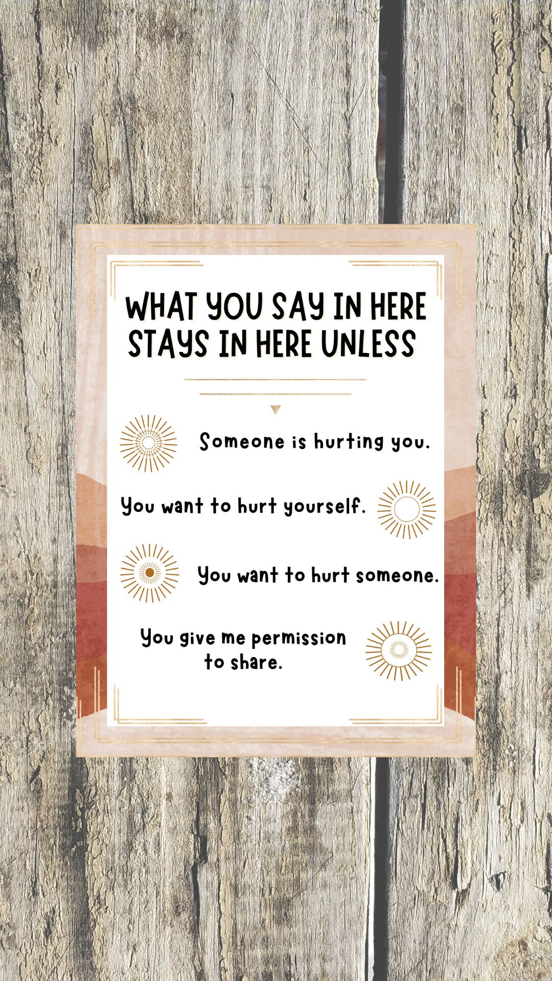 Confidentiality Boho Sun Digital Download Office Sign, School Counselor ...