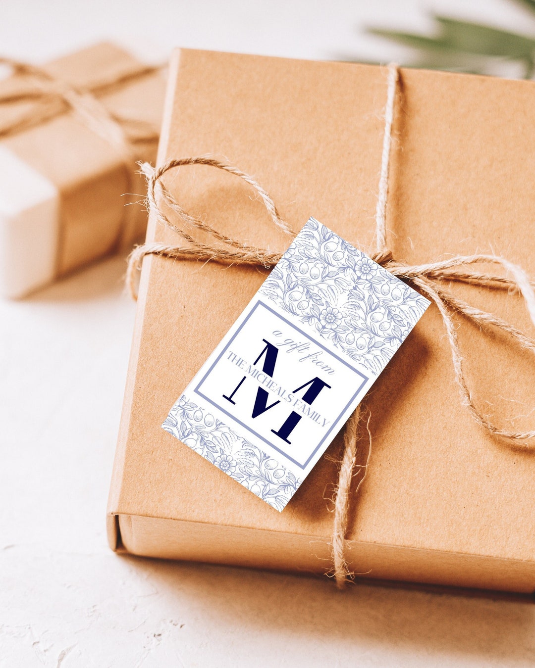 Custom Family Gift Tag Template, Monogrammed Gift Tags, Happy Birthday ...