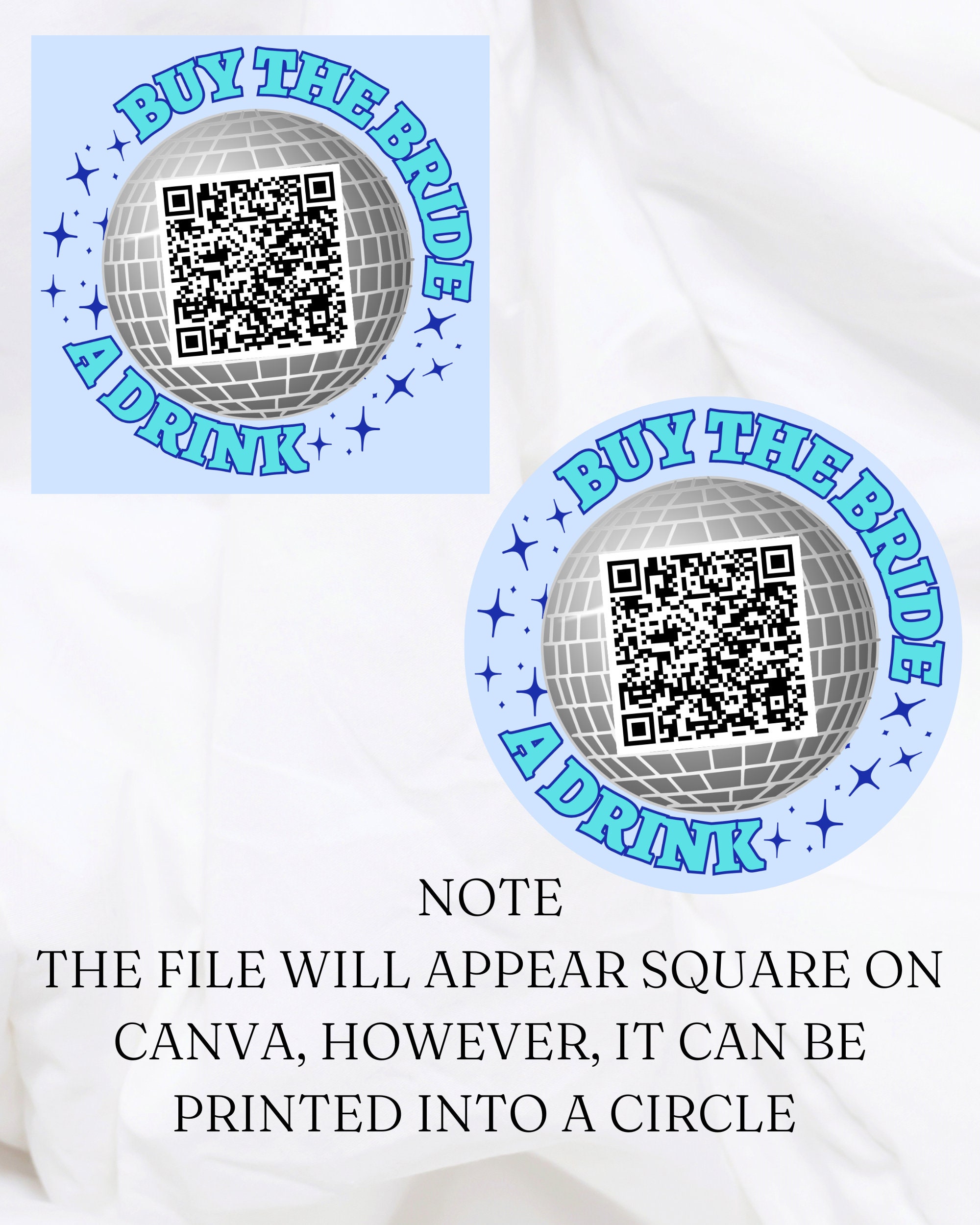 Buy the Bride a Drink Venmo QR Code Sticker, Bachelorette Party ...