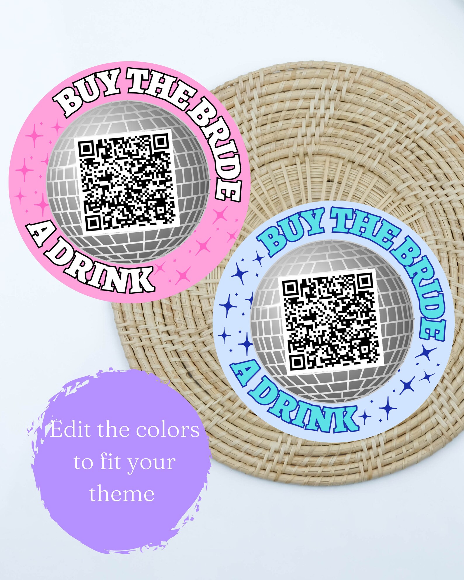 Buy the Bride a Drink Venmo QR Code Sticker, Bachelorette Party ...