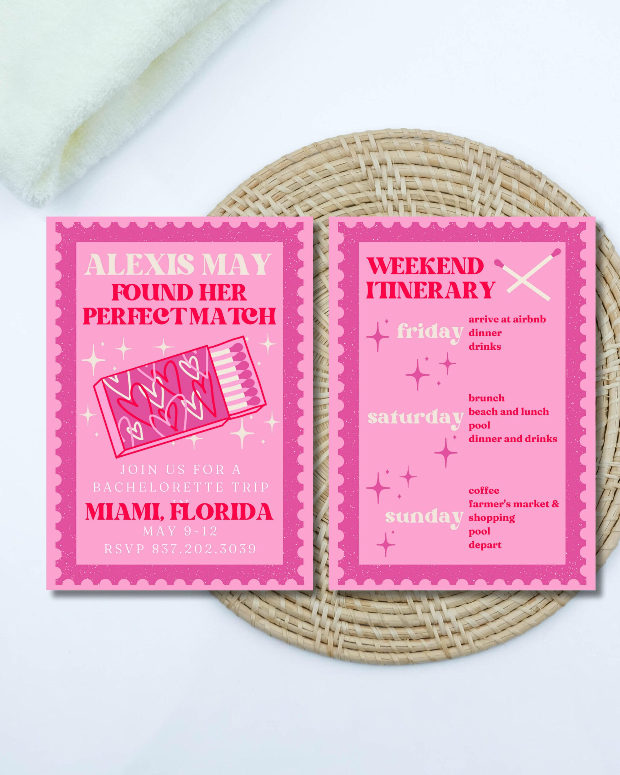 Perfect Match Bachelorette Party Invitation Template, Match Made in ...