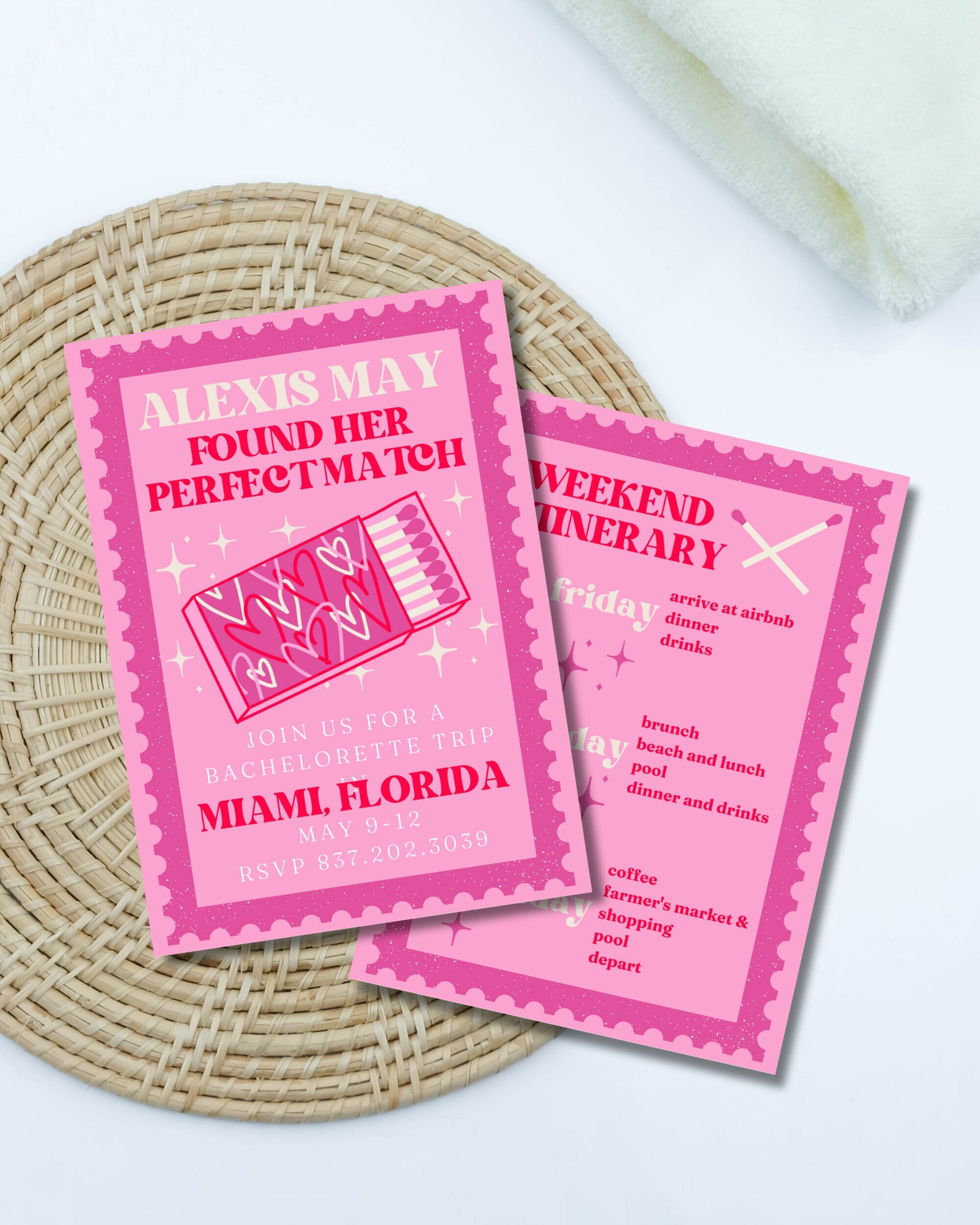 Perfect Match Bachelorette Party Invitation Template, Match Made in ...