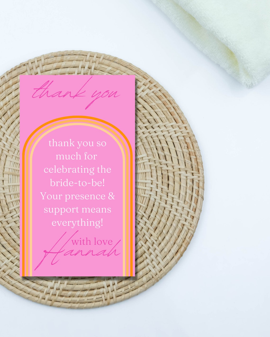 Tequila Sunrise Bachelorette Thank You Gift Tag, Colorful Bachelorette ...