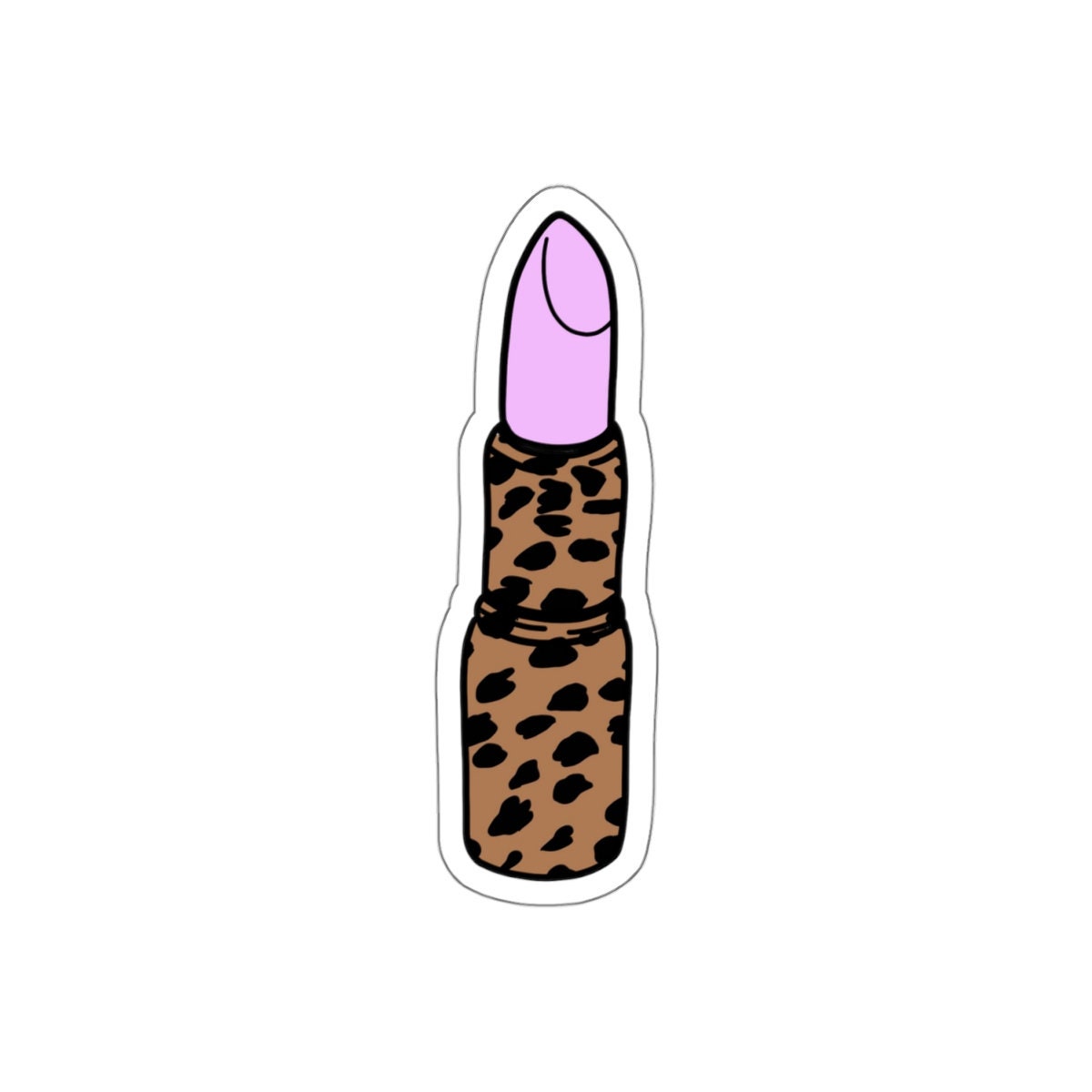 Purple Cheetah Lipstick Vibes, Purple Sticker, Lip Sticker Sticker ...
