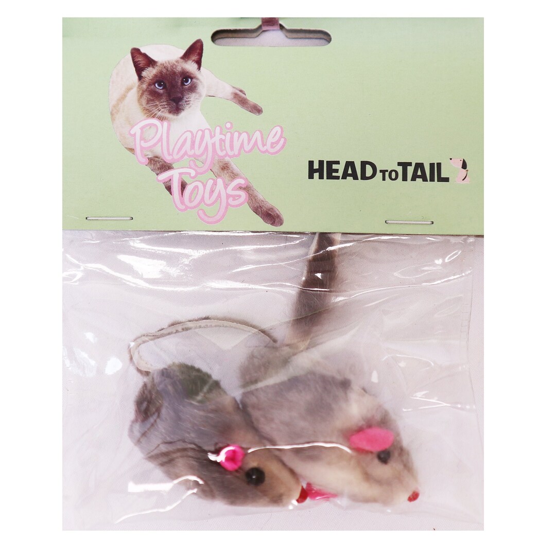 Grey Mice Cat Toy Stuffed With Cotton 2 2 per Pack - Etsy