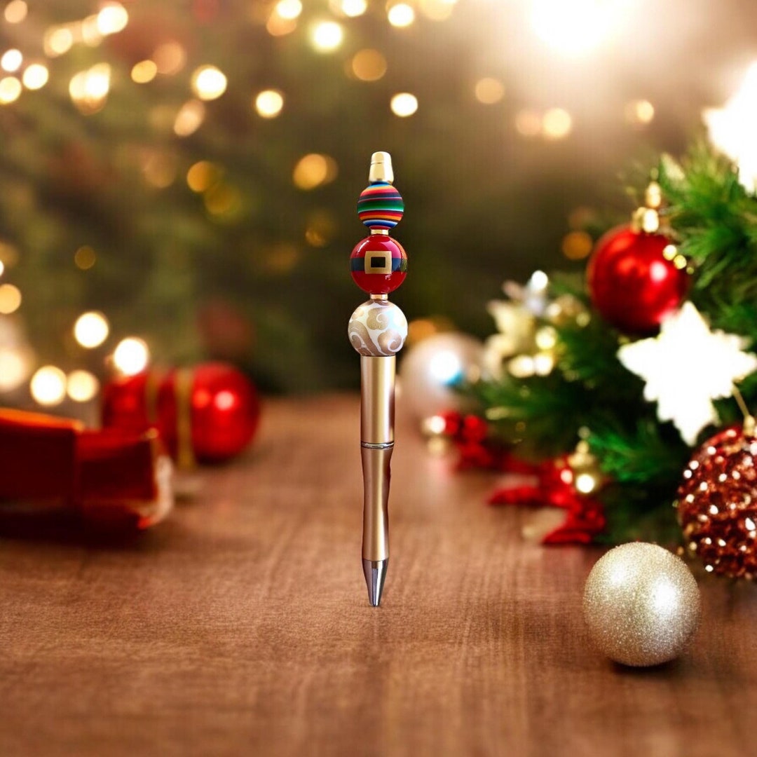 Santas Belt Ballpoint Pen, Serape Beads, Bead Able Pens, Christmas ...