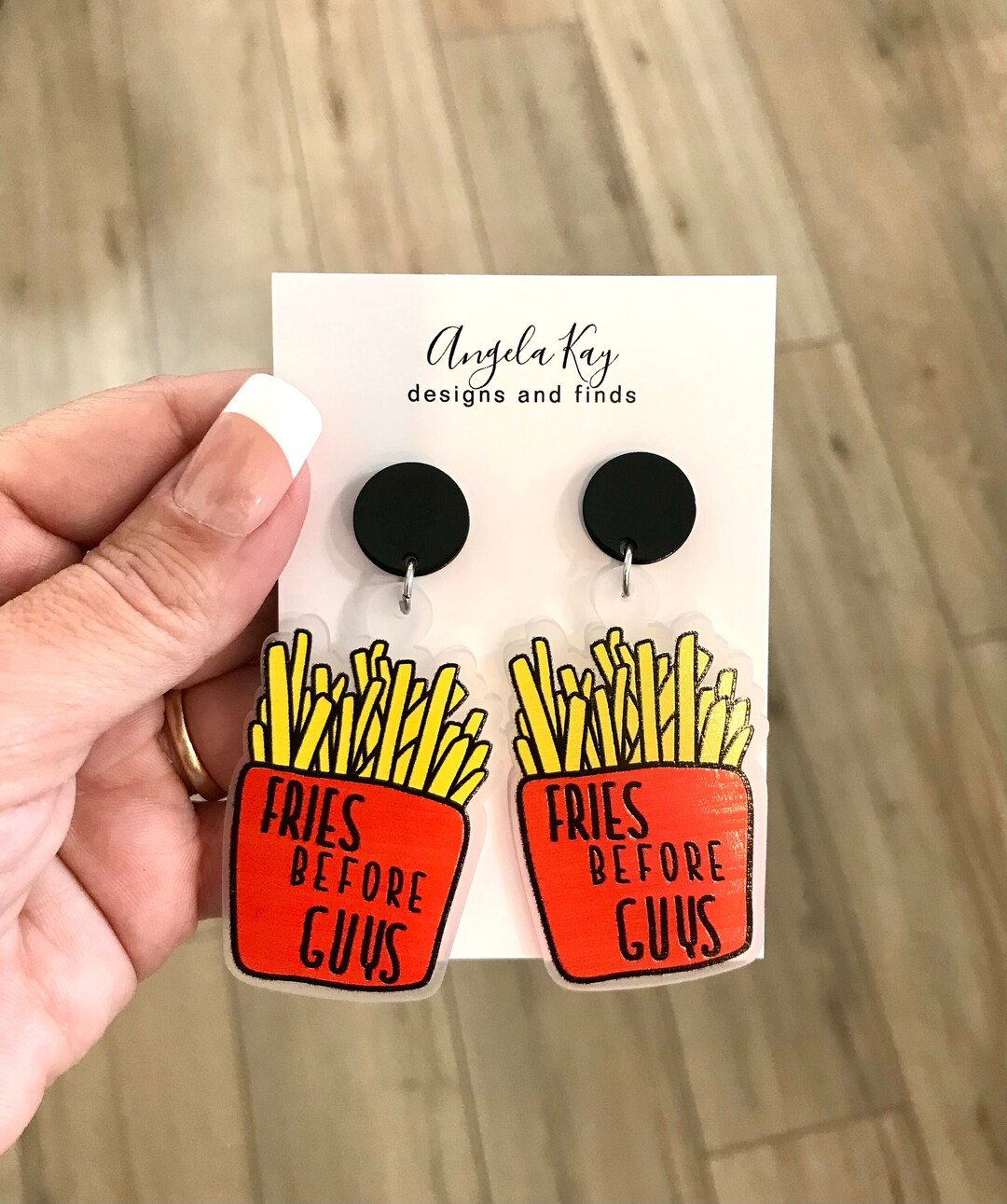 Fries Before Guys French Fry Resin Earrings, Girlfriend Gifts, Fun ...