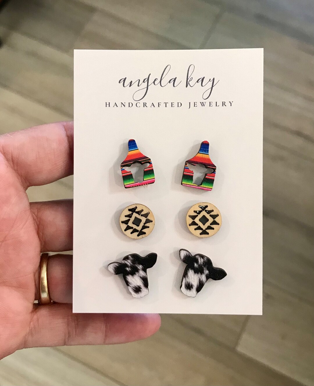 Western Trio Stud Set, Rodeo Jewelry, Western Earrings, Cowgirl ...