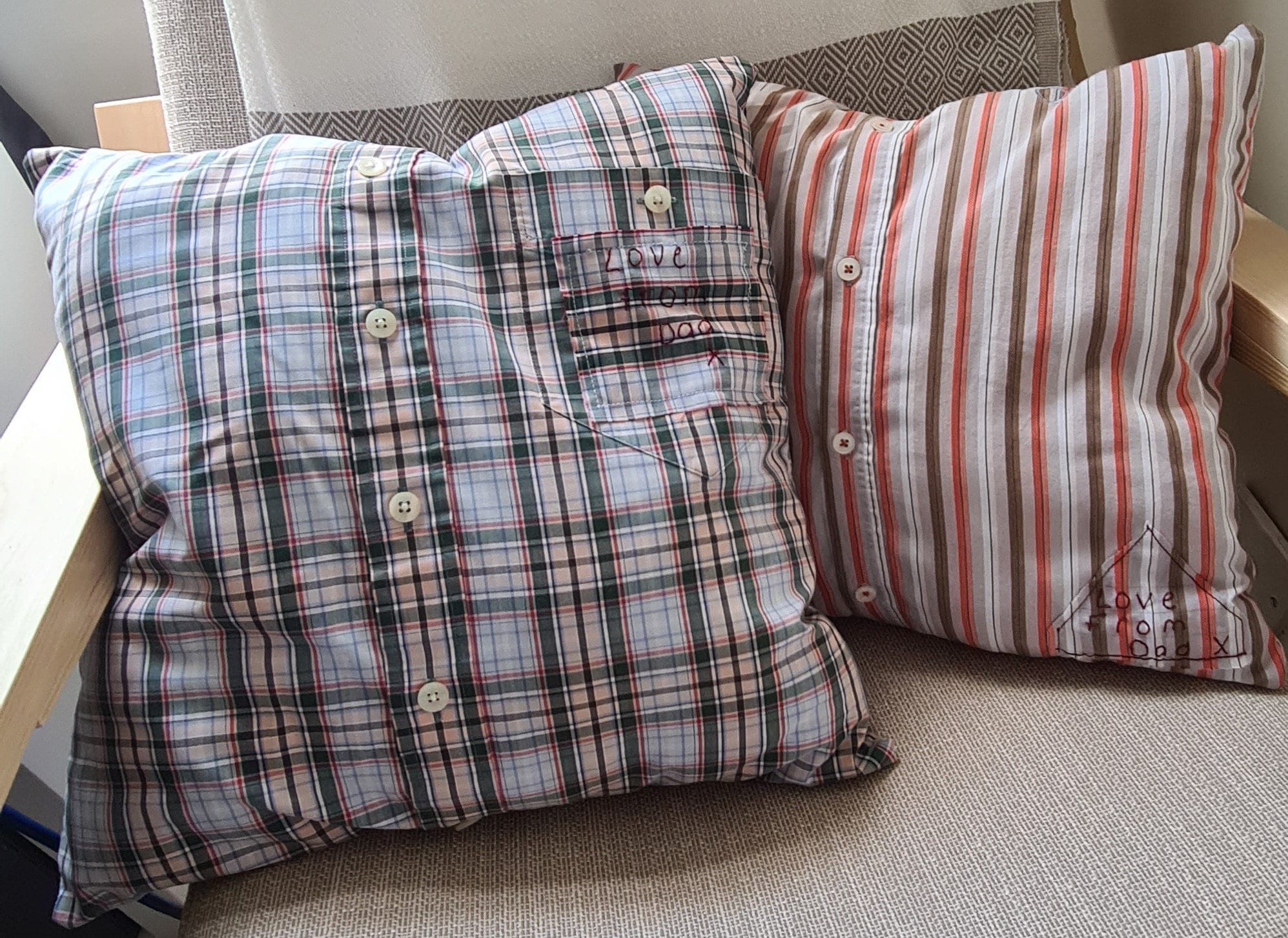 Memory Cushions - Hand Made With Loved Ones Clothes. - Etsy UK