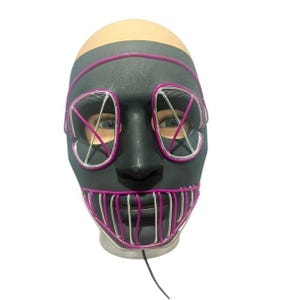 Halloween LED EL Wire Purge Mask - Etsy