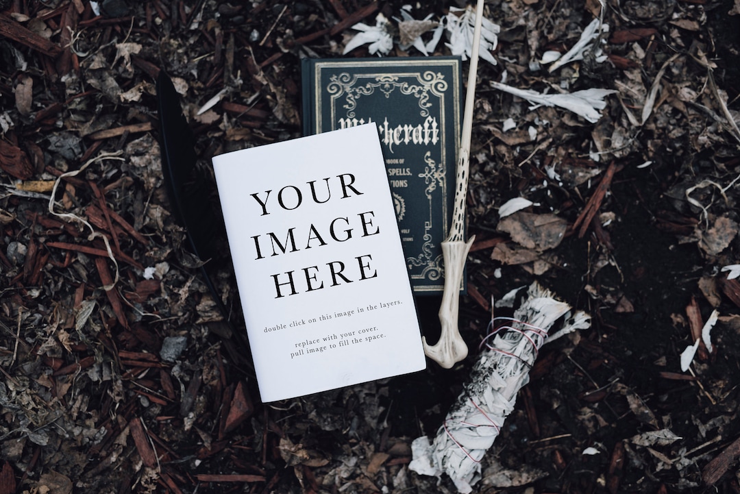 Witchcraft 3760: Dark Witch Flat Lay Book Cover Mockup Photoshop ...