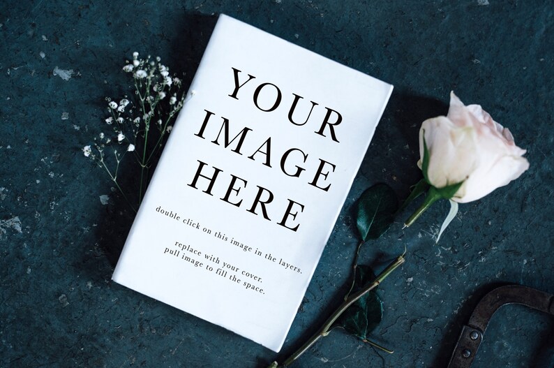 Broken Rose Template_3071 : Photoshop Book Cover Mockup - Etsy