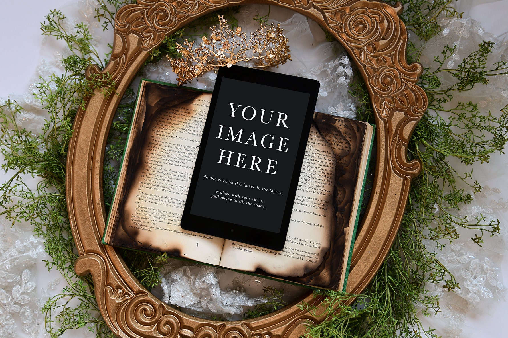 Fairytale 1492: Flat Lay Book Cover Mockup Photoshop Template - Etsy