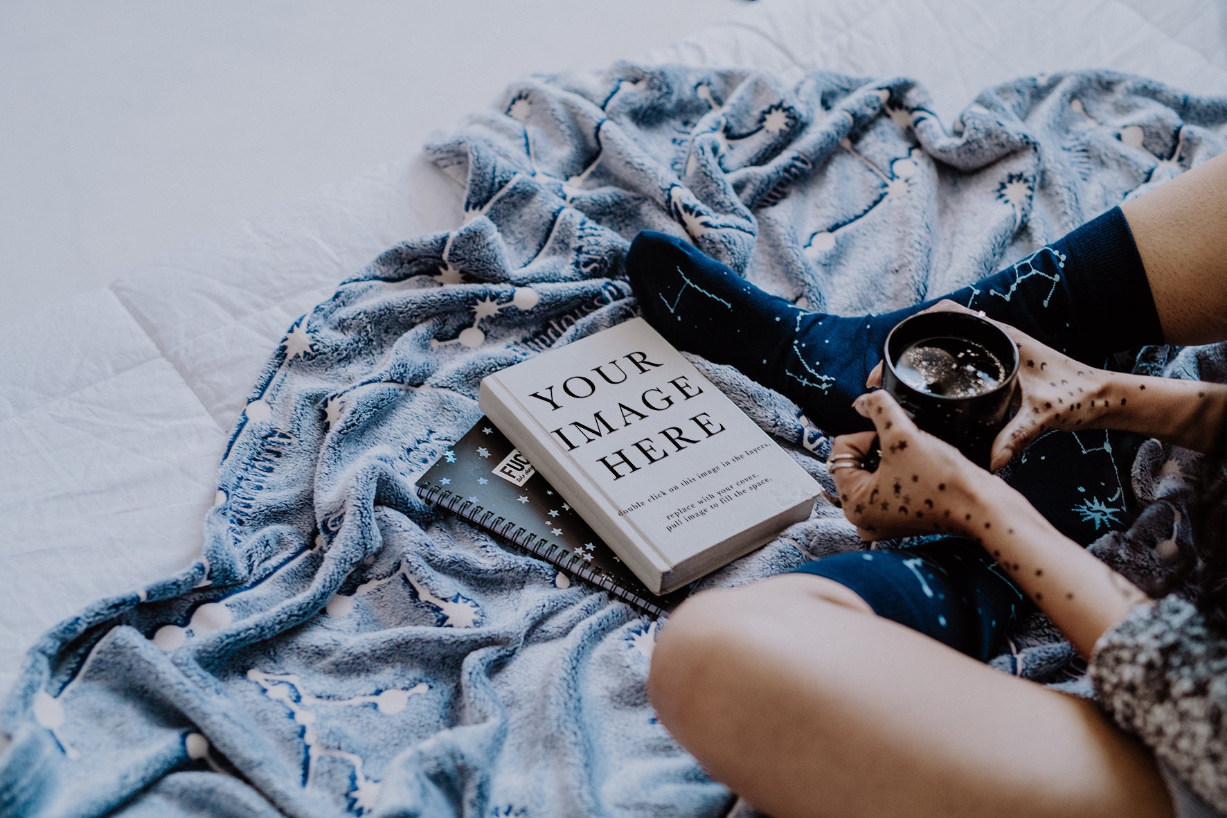 Dark Template 1076 : Photoshop Book Cover Mockup Flatlay Template - Etsy