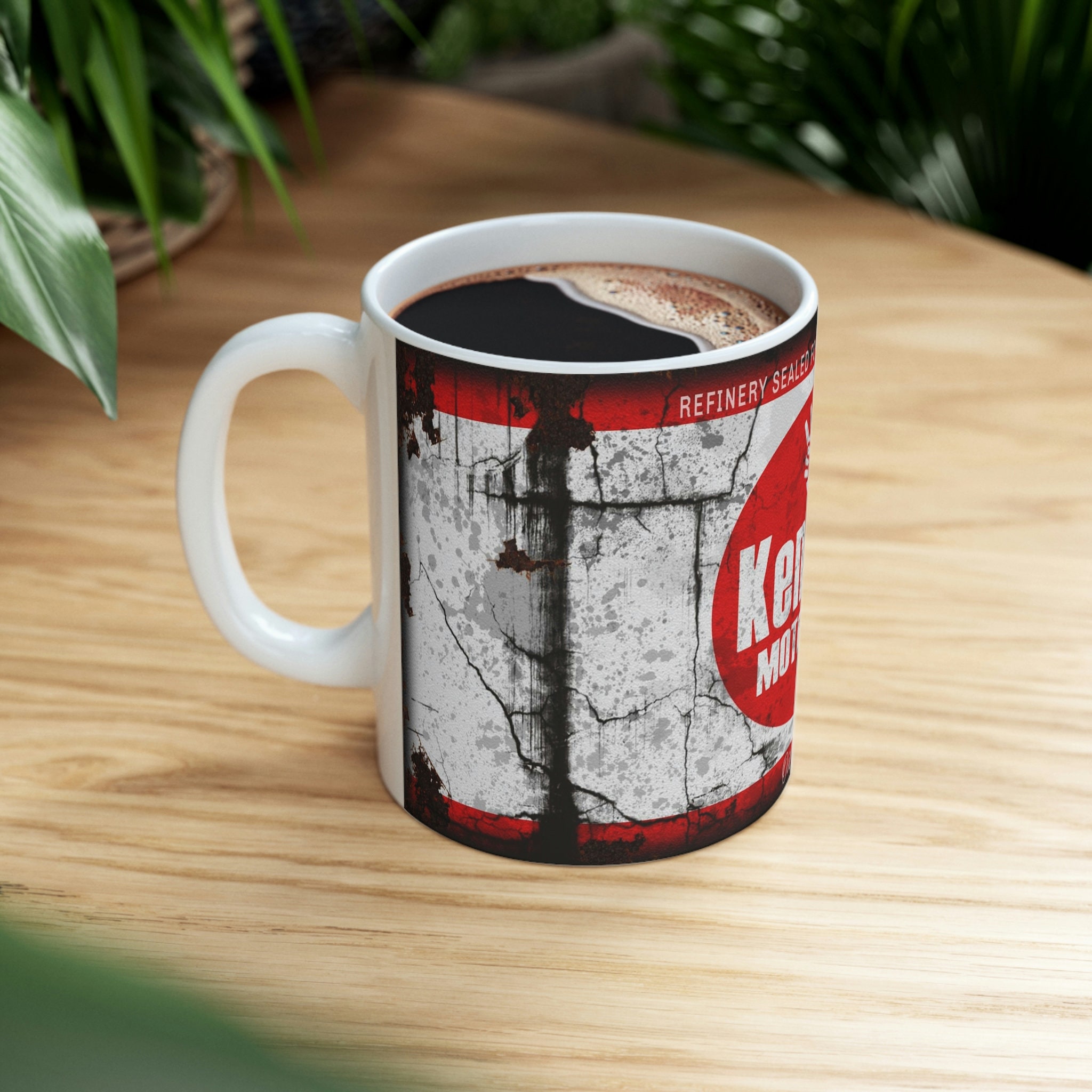 Retro Motor Oil Can Replica Coffee Mug, Mechanic Gift, Ceramic Mug, Dad ...