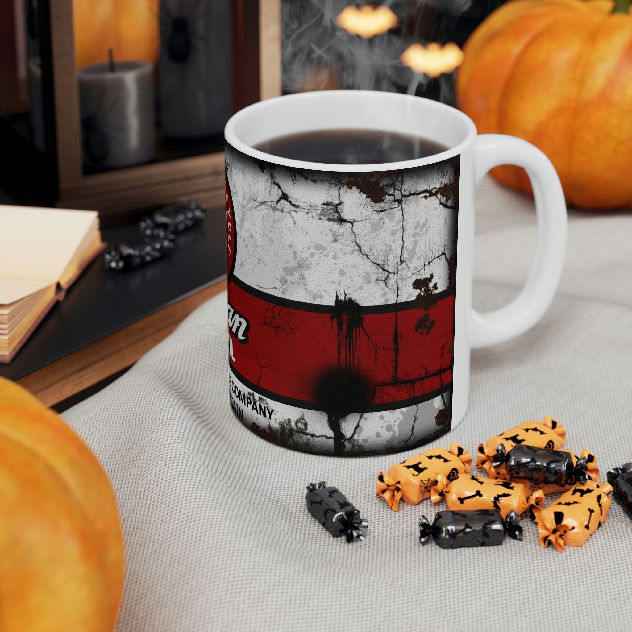 Retro Motor Oil Can Replica Coffee Mug, Mechanic Gift, Ceramic Mug, Dad ...