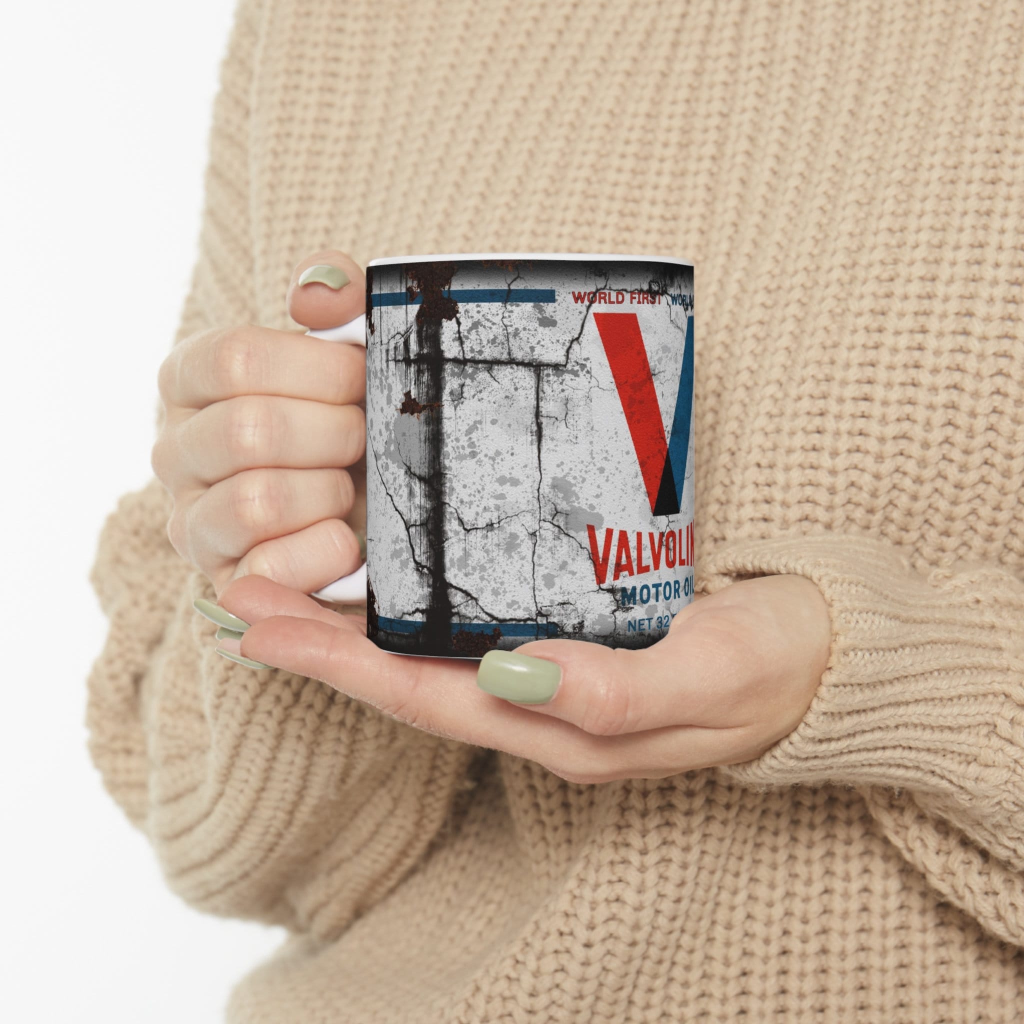 Retro Motor Oil Can Replica Coffee Mug, Mechanic Gift, Ceramic Mug, Dad ...