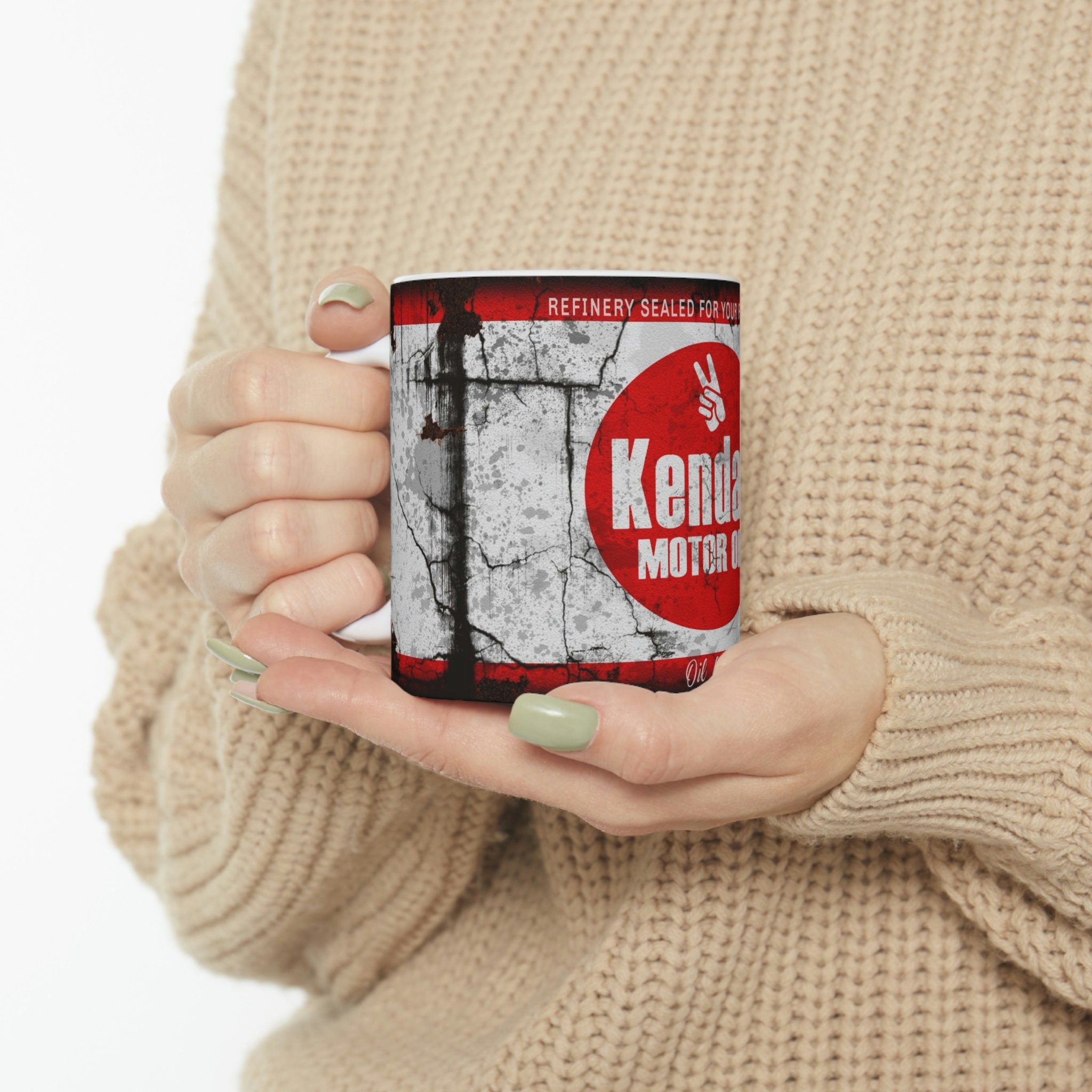 Retro Motor Oil Can Replica Coffee Mug, Mechanic Gift, Ceramic Mug, Dad ...