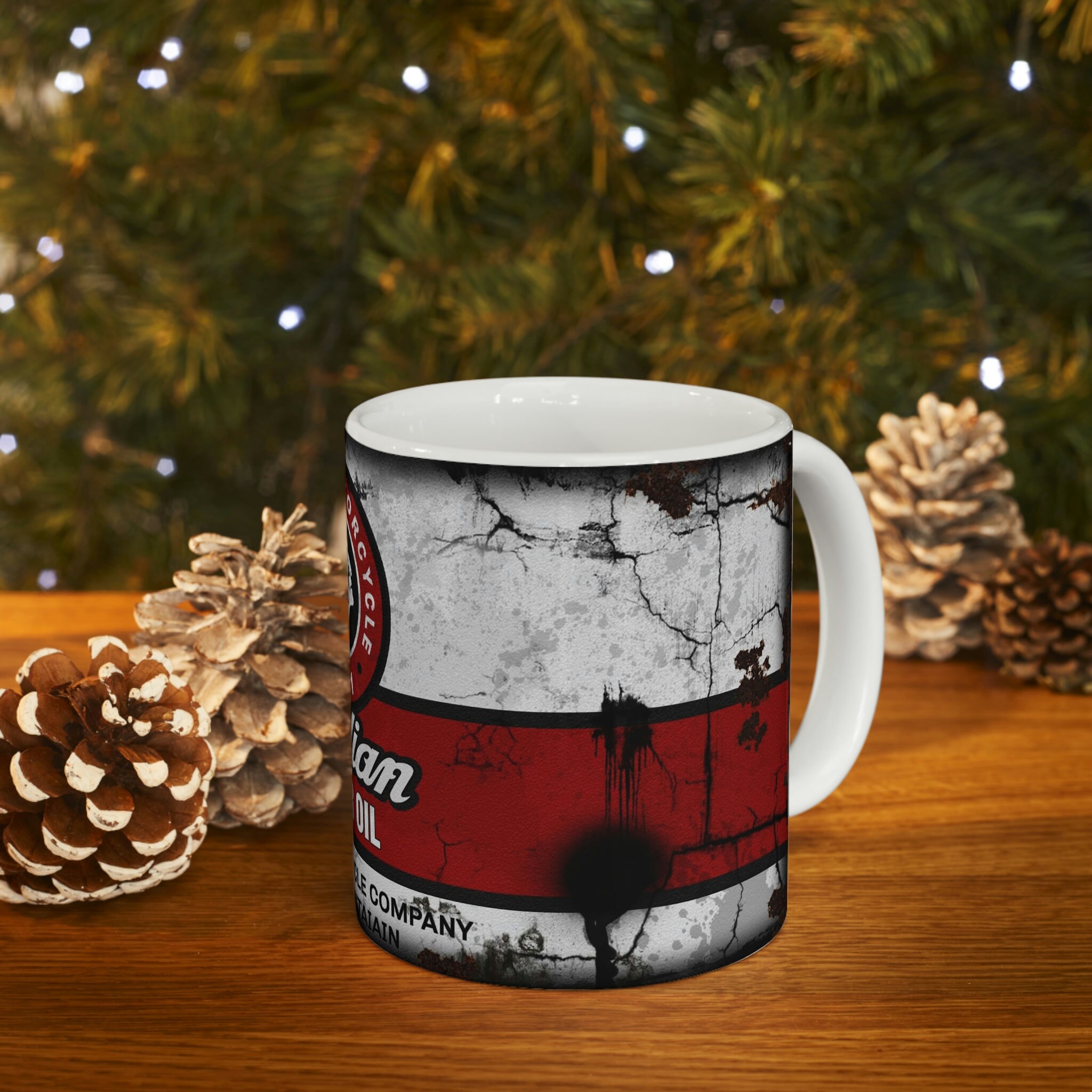 Retro Motor Oil Can Replica Coffee Mug, Mechanic Gift, Ceramic Mug, Dad ...