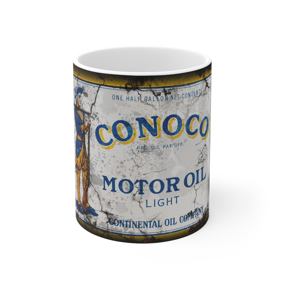 Retro Motor Oil Can Replica Coffee Mug, Mechanic Gift, Ceramic Mug, Dad ...