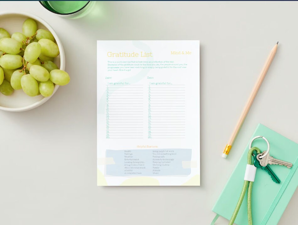 Mental Health Journal Digital Download Therapy Journal Page, Gratitude ...