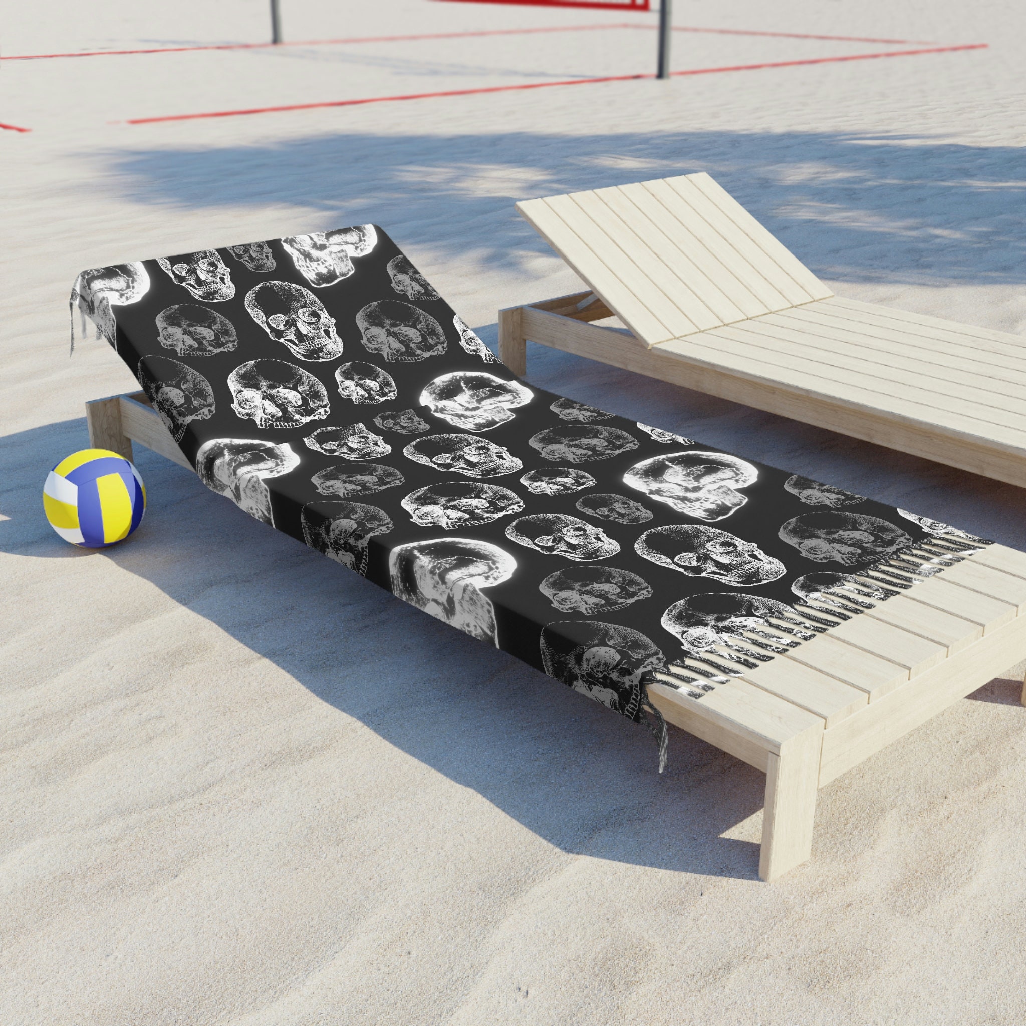 Skull Boho Beach Cloth Gothic Beach Cloth Gothic Towel - Etsy