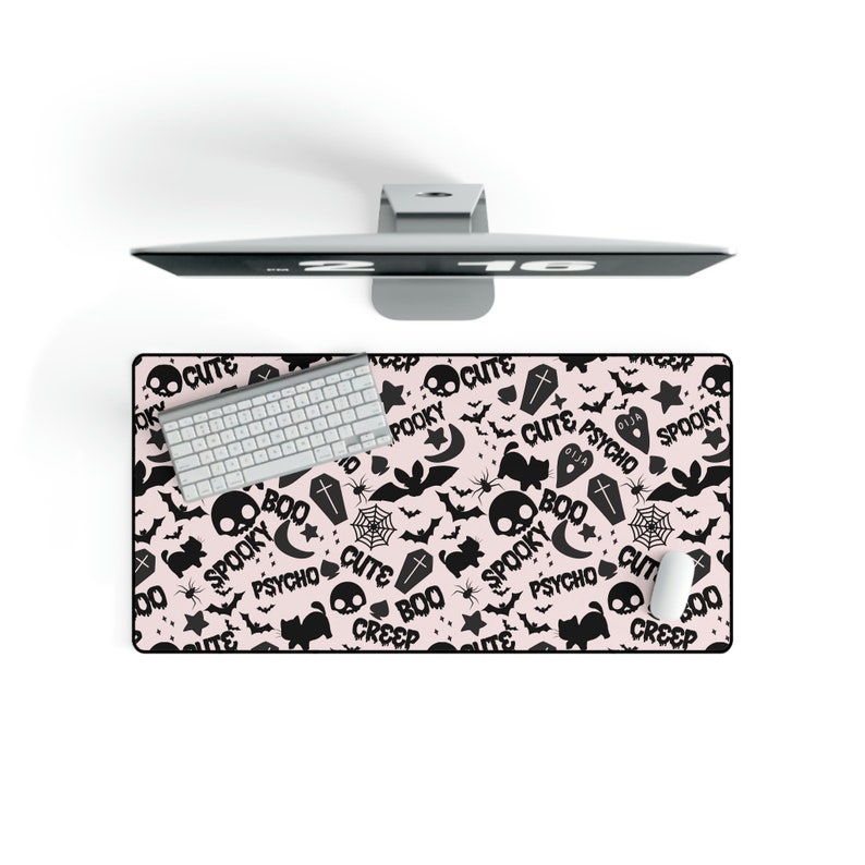 Pink Gothic Desk Mat, Gothic Office, Office Decor, Gothic Home Decor ...