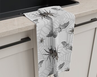 Bat and Spider Towel - Etsy