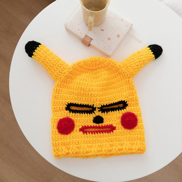 Pikachu Crochet Hat Pattern - Etsy