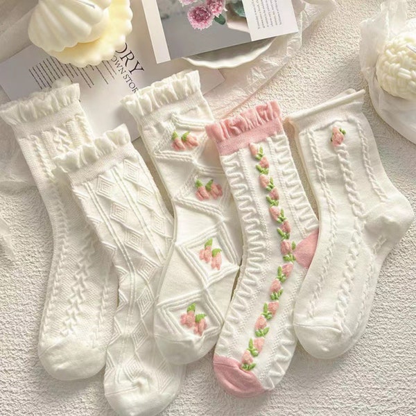 Embroidered Socks - Etsy