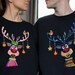 Christmas Reindeer Sweatshirt, Cute Couple, Peeking Reindeer Gift ...