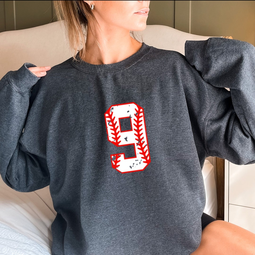 Custom Team Number Sweatshirt, Personalized Baseball Player Sweatshirt ...