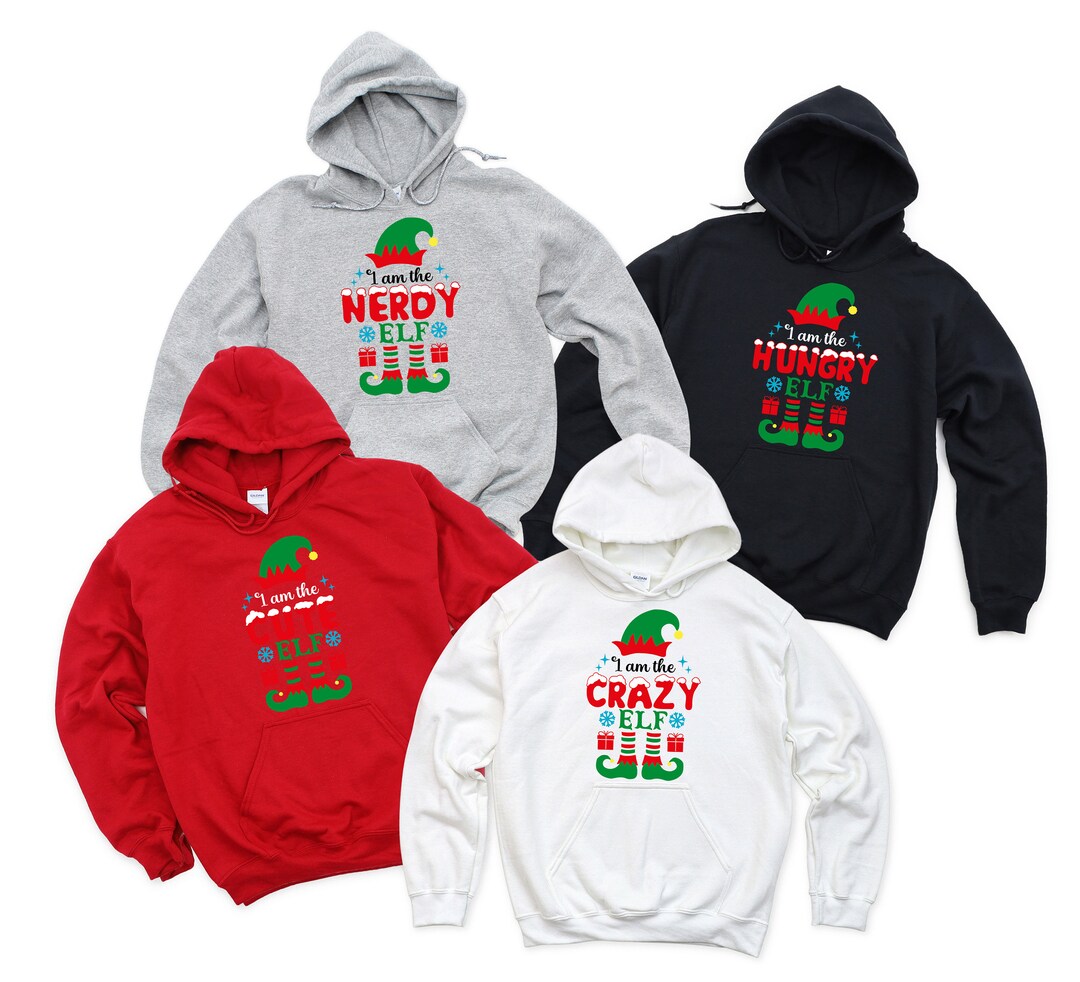 I Am the Elf Group Hoodie, Christmas Elf Hoodie, Group Elf Hoodie ...