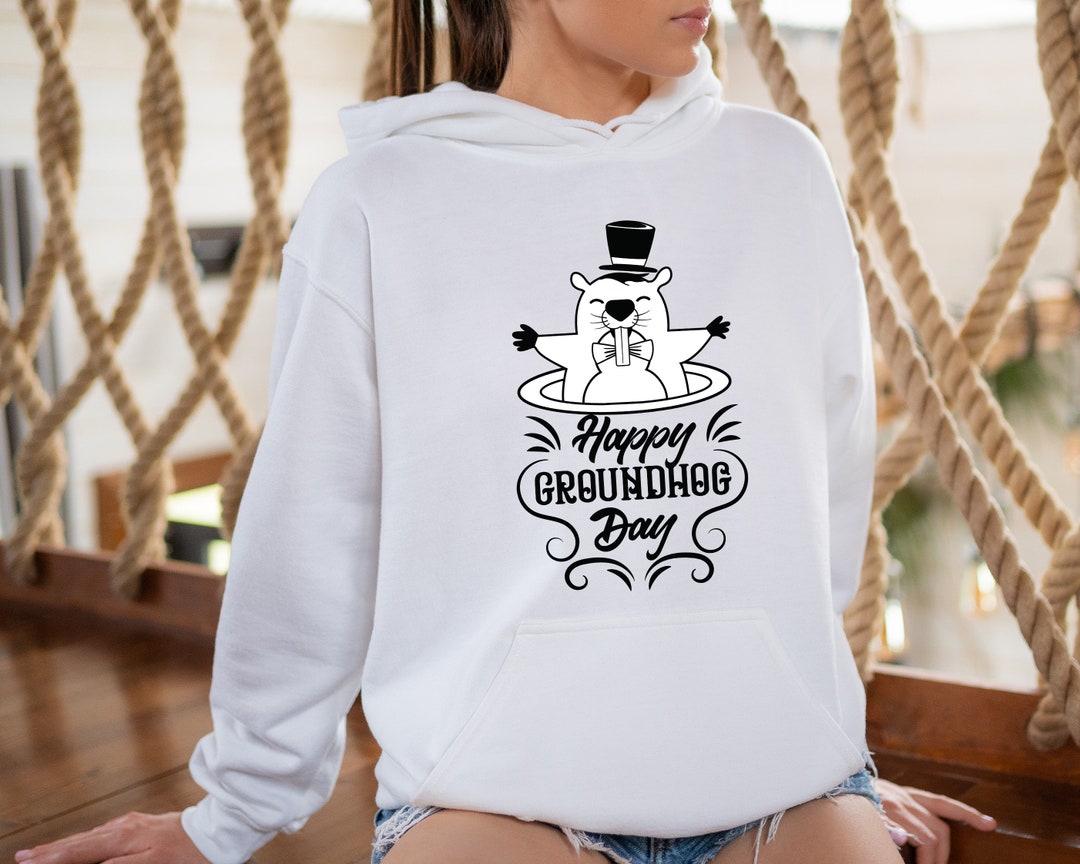 Happy Groundhog’s Day Hoodie, Groundhog Day Hoodie, Groundhog Gifts ...
