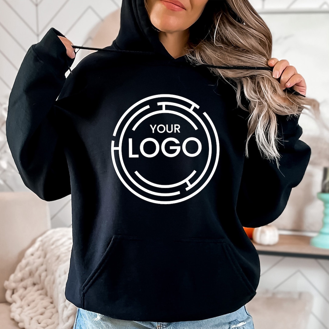 Custom Logo Hoodie, Your Logo Hoodie, Company Logo Hoodie, Your Text ...