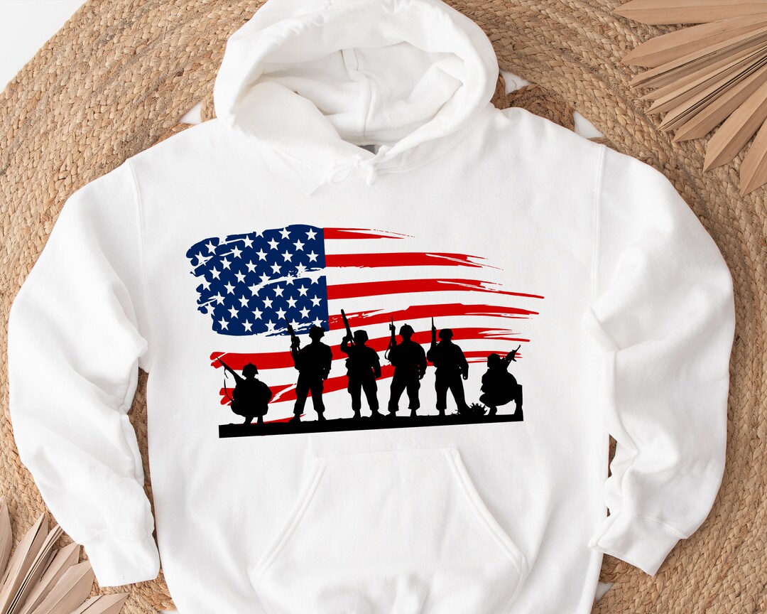 Military Hoodie, Veterans Day Hoodie, Patriotic Hoodie, American Flag ...