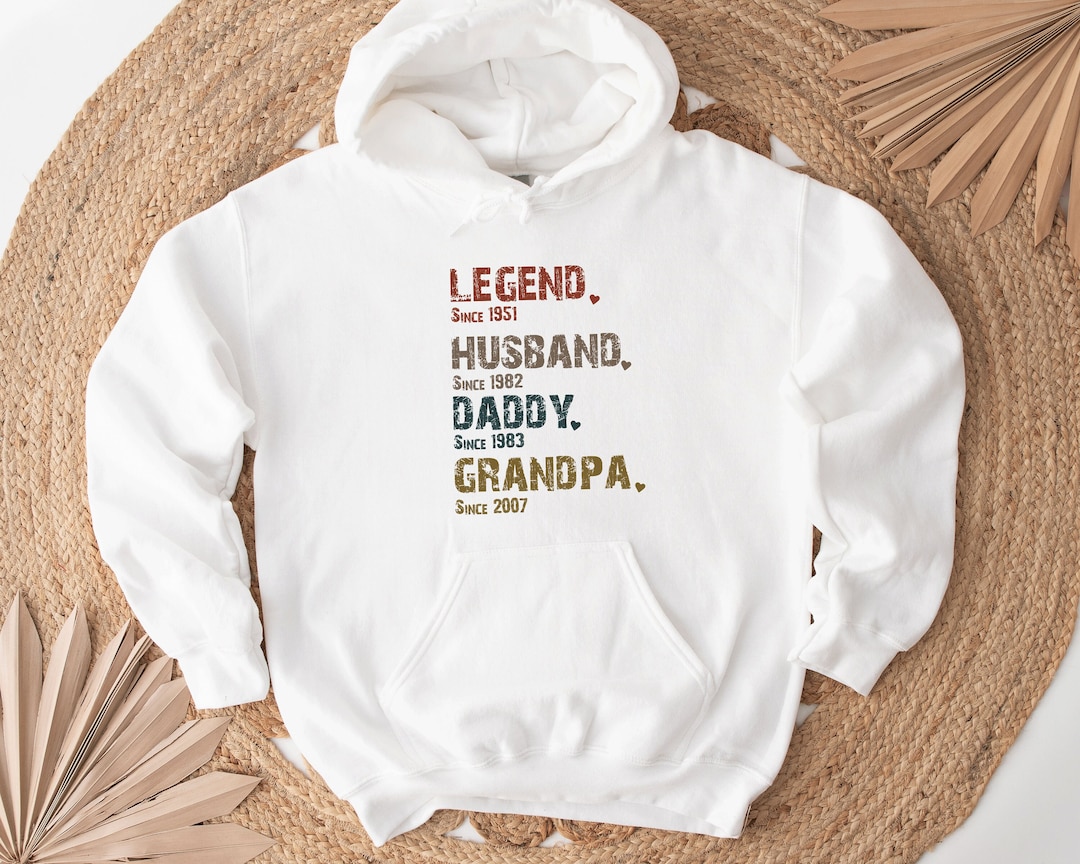 Custom Dad Hoodies, Personalized Father Hoodies,legend Husband Daddy ...