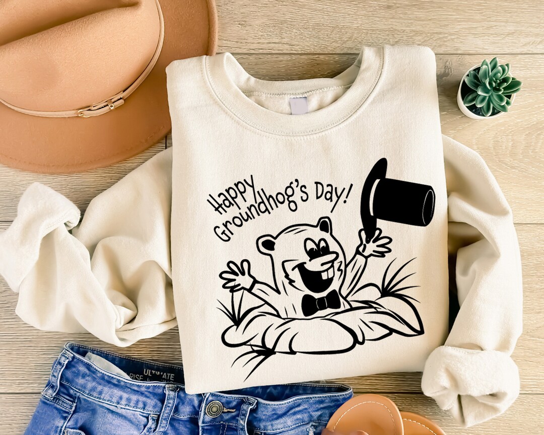 Happy Groundhog’s Day Sweatshirt, Groundhog Day Sweat, Groundhog Gifts ...