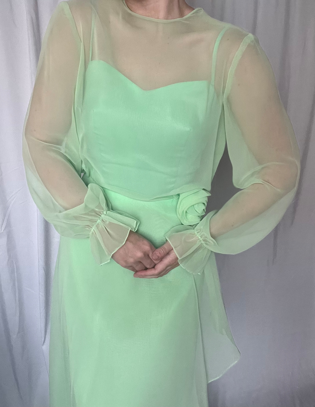 Carol Townes by Mr Walter Mint Green Evening Dress - Etsy