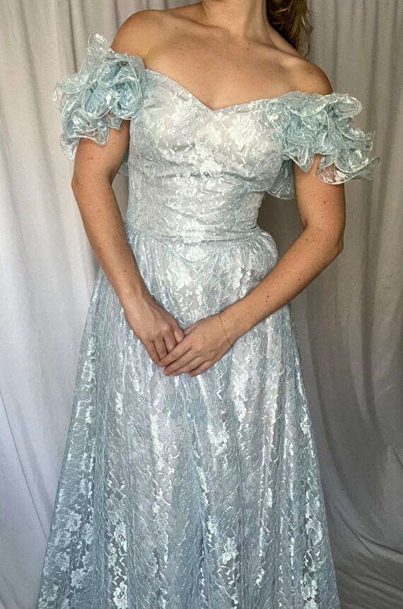 Union Made Baby Blue Lace Party Dress - Gem