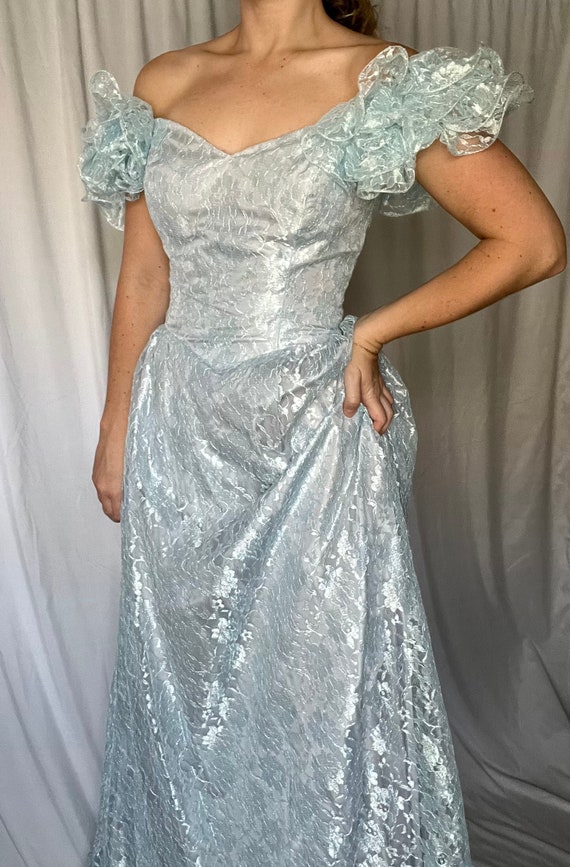 Union Made Baby Blue Lace Party Dress - Gem