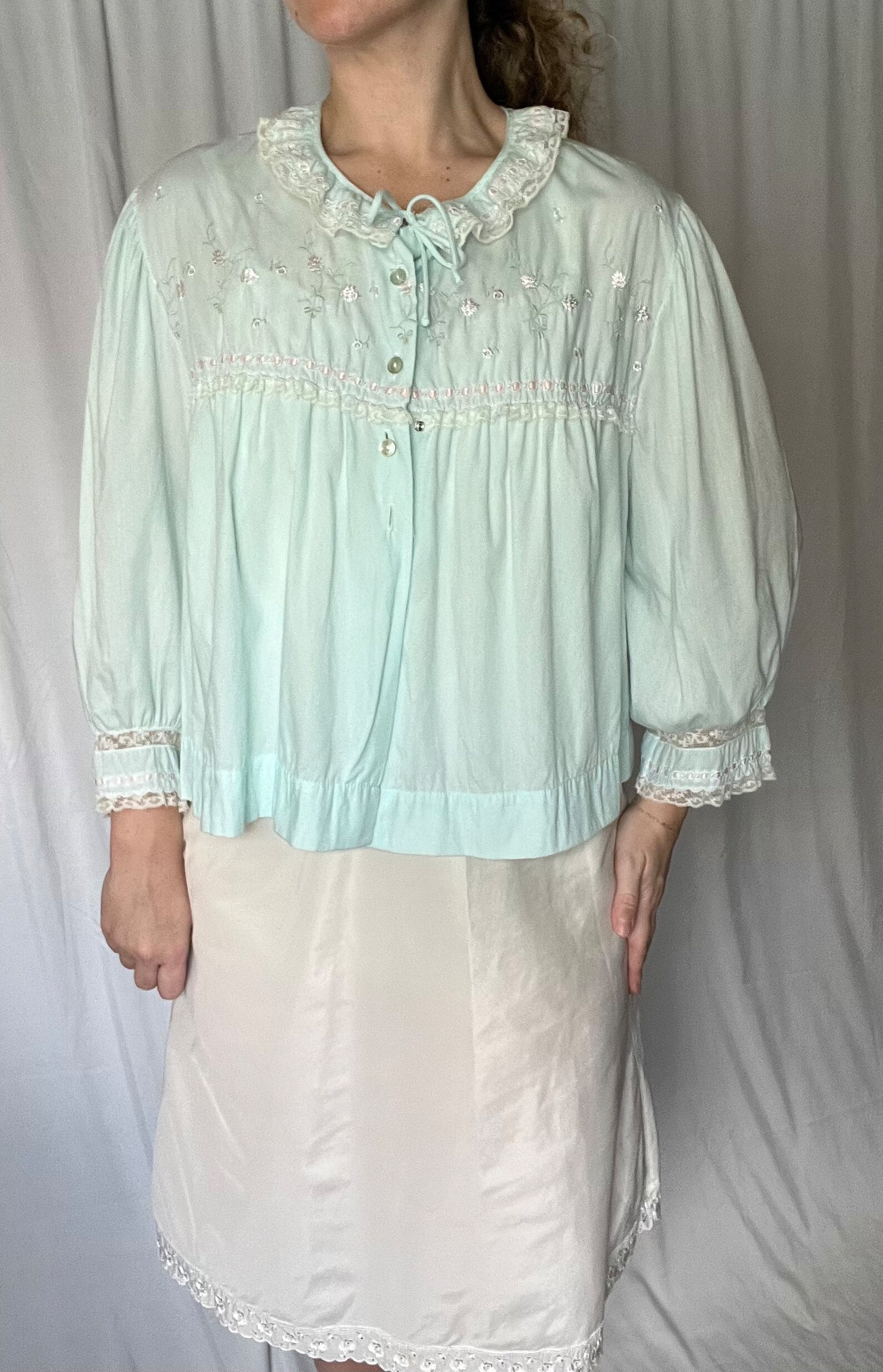 Barbizon Acetate Slip Nightgown and Bed Jacket - Etsy