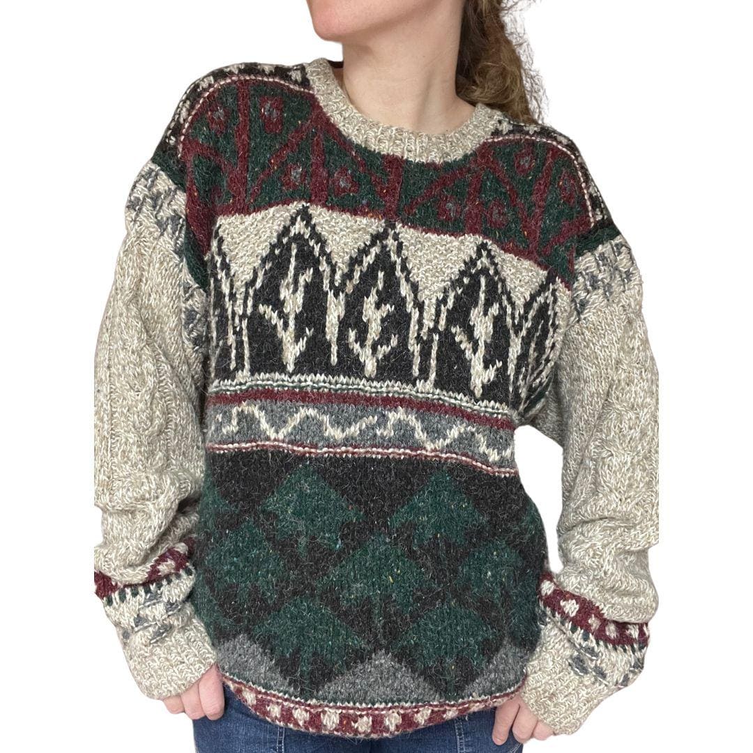 Vintage Woolrich Crewneck Sweater With All Over Wintry Print - Etsy