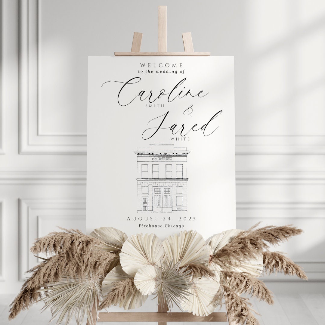 Firehouse Wedding Welcome Sign Template - Etsy