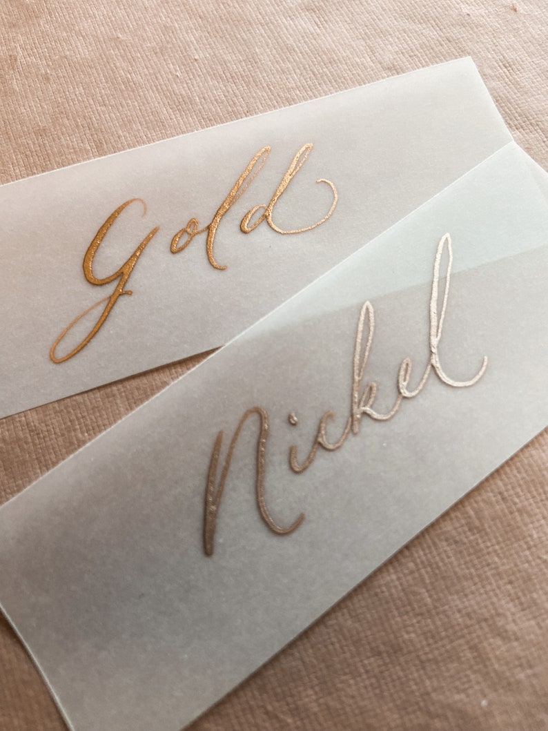 Calligraphy Vellum Wedding Place Cards - Etsy